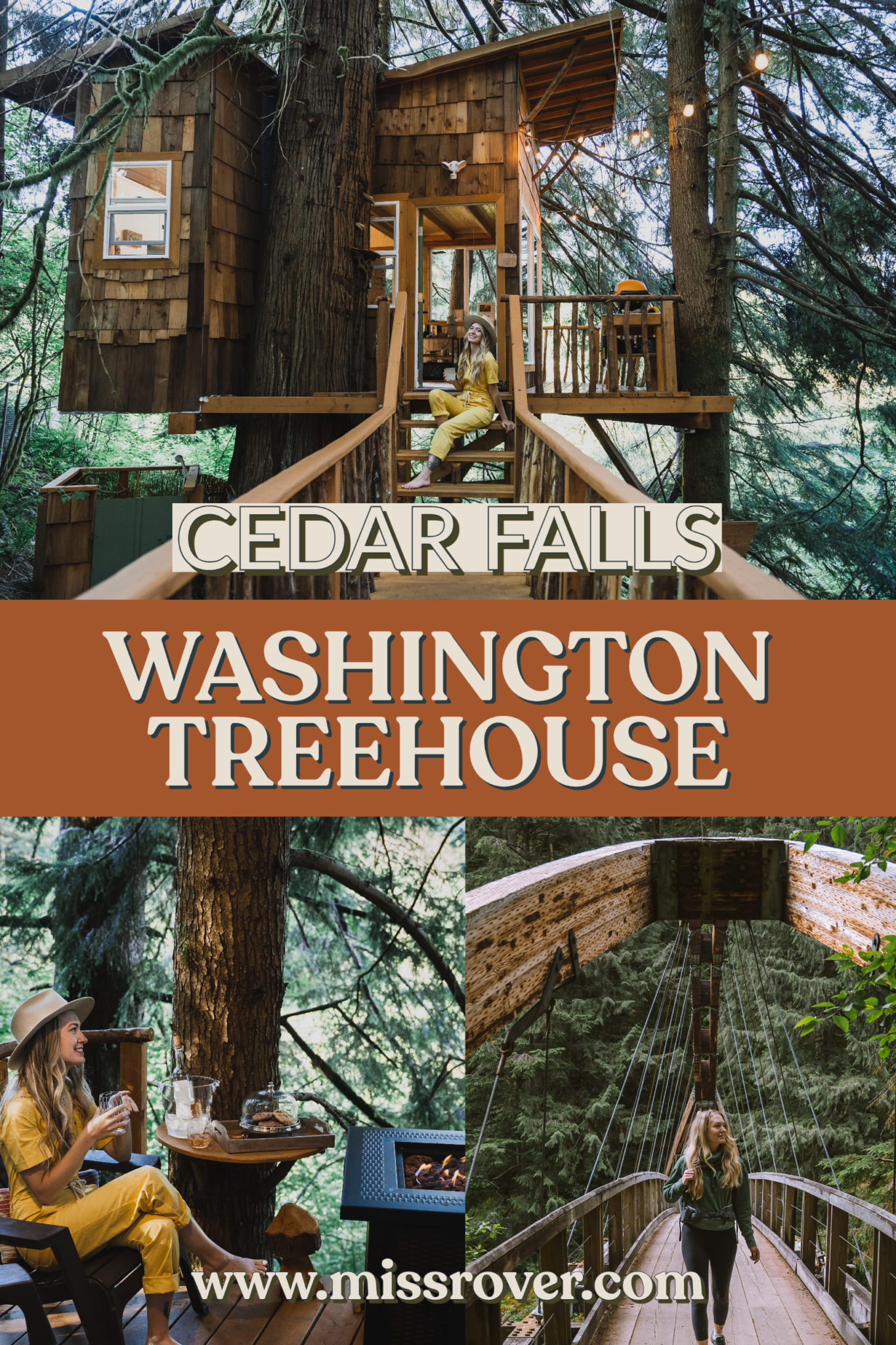 Stay in a Treehouse in Washington: Cedar Falls Treehouse - Miss Rover